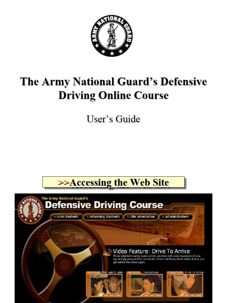 The Army National Guard's Defensive Driving Online Course | PDF ...