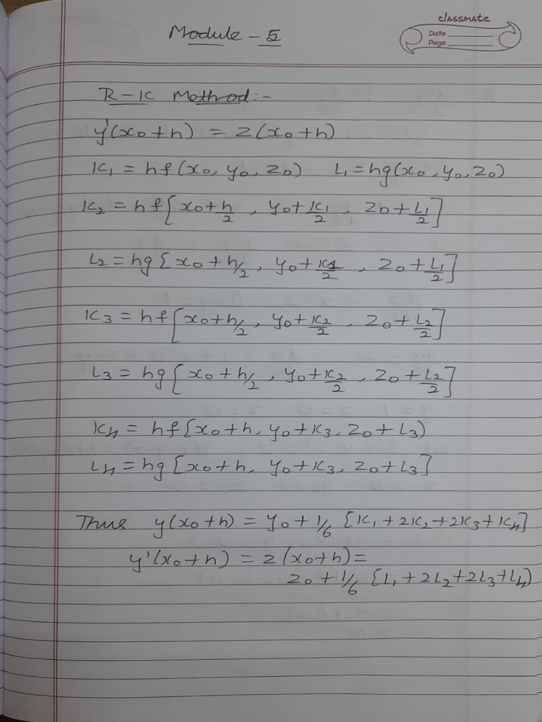 RK Method 2nd Order | PDF | Teaching Methods & Materials