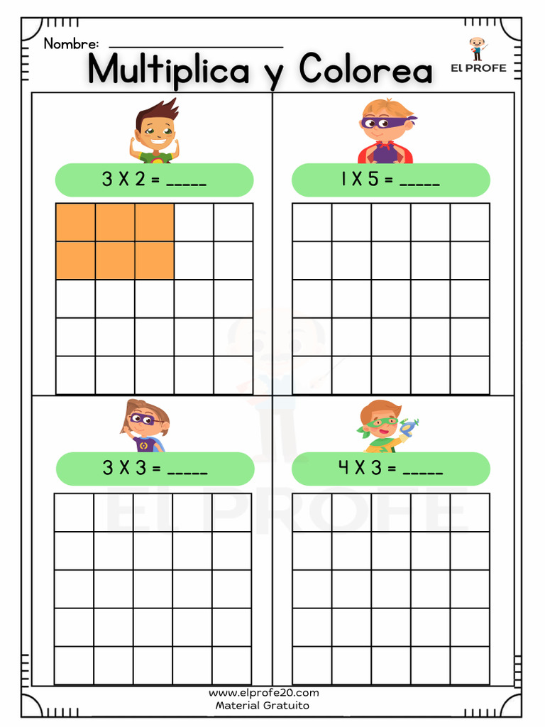 Ejercicios Para Repasar Las Tablas De Multiplicar Pdf