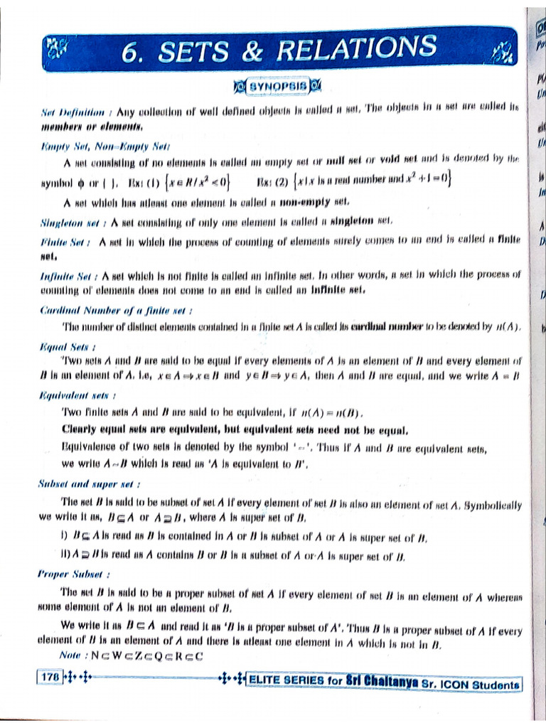 Sets and Relations | PDF