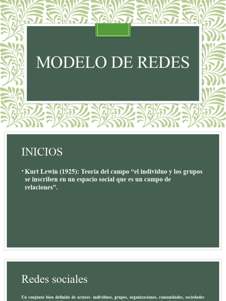 Modelo - de Redes | PDF | Red social | Apoyo social