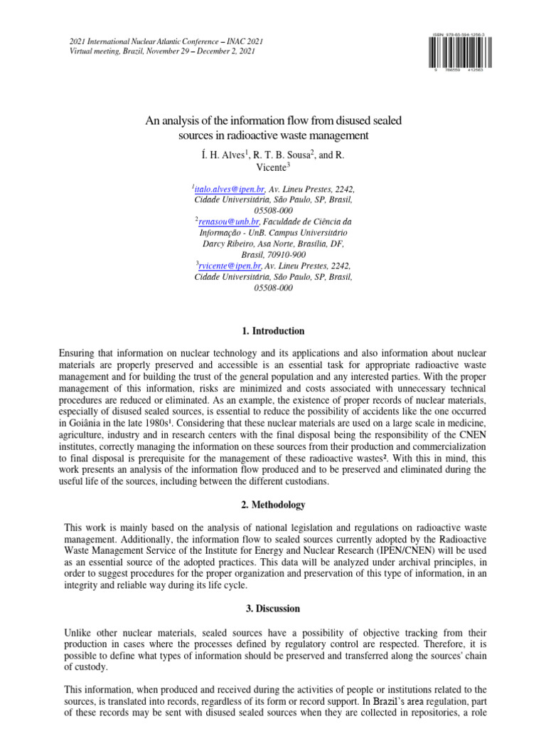 Information Flow in Radioactive Waste Management | PDF | Information ...