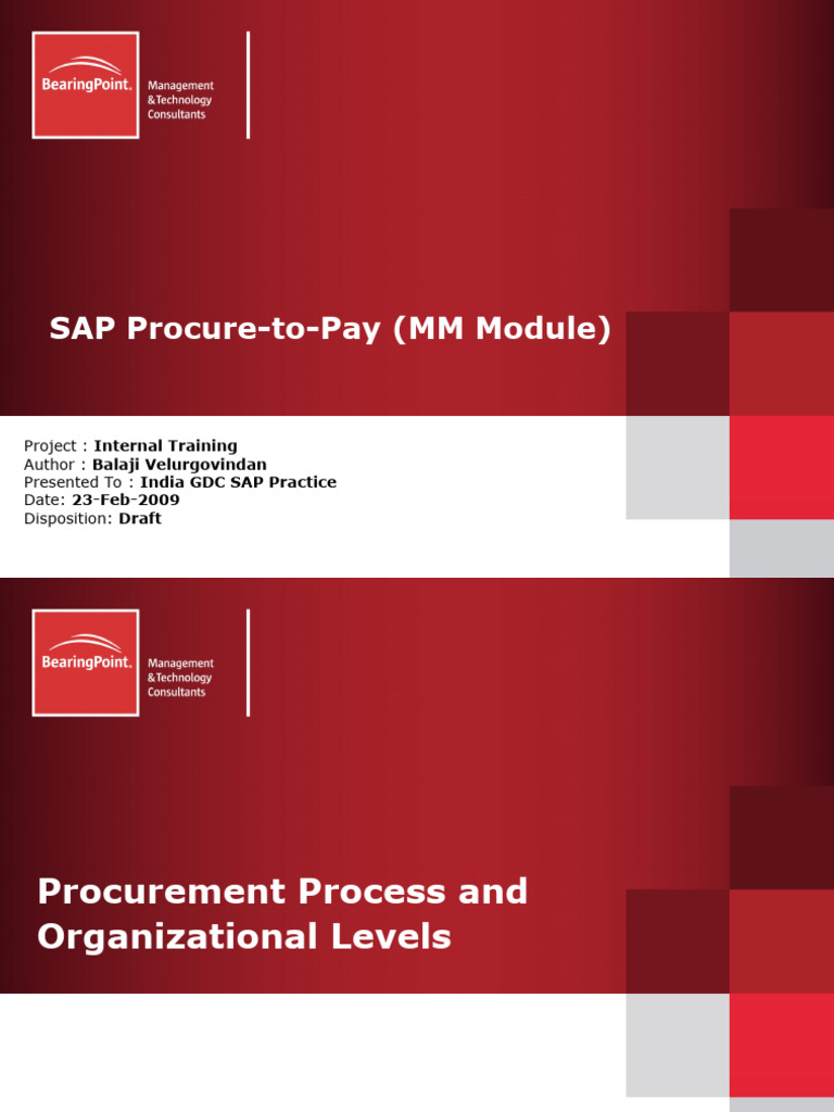 Procure To Pay Day1 Training | PDF