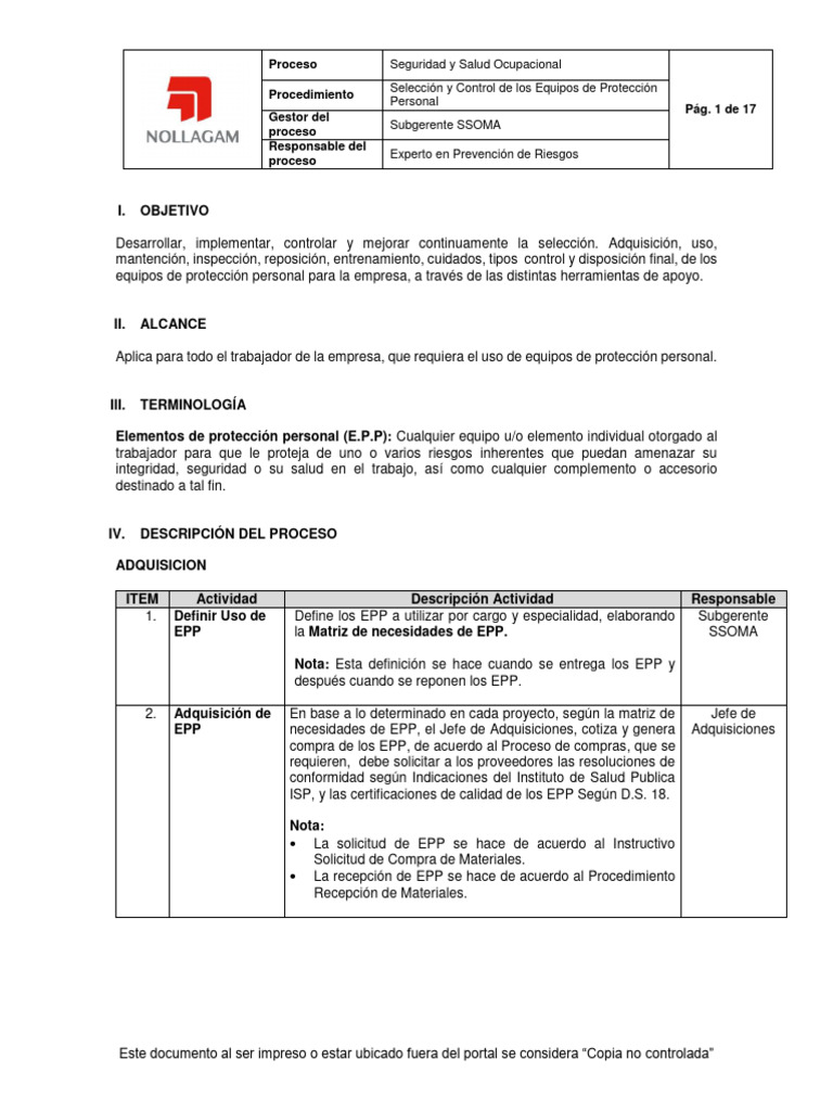 Gestión de EPP en Seguridad Laboral | PDF | Seguridad y salud ocupacional | Soldadura