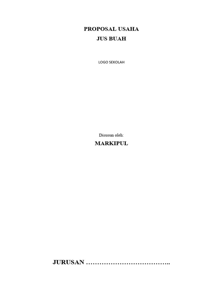 Contoh Proposal Usaha | PDF