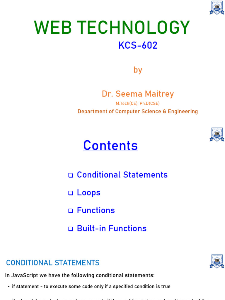 2 JS STMT Loop Func (Unit 3) | PDF | Control Flow | Java Script