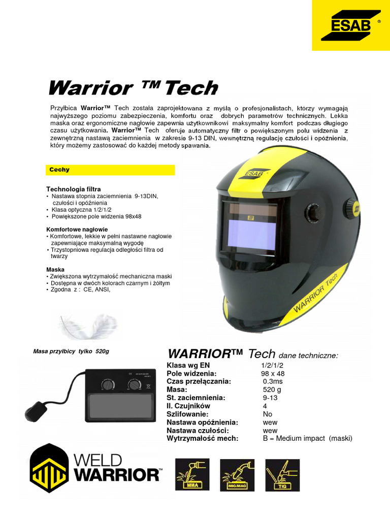 Broszura Przylbica - Warrior - Tech | PDF