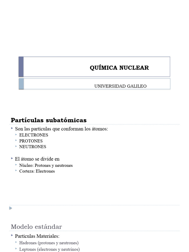 Qu Mica Nuclear | PDF | Partículas fisicas | Neutrón