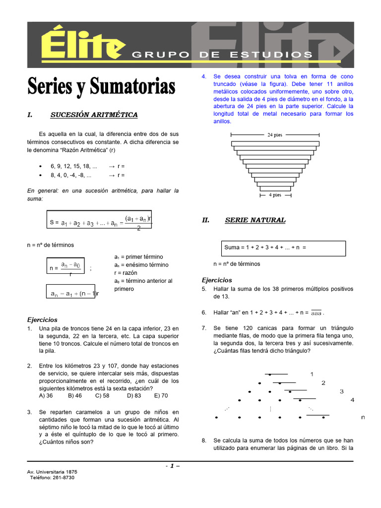 RM 9 Series y Sumatorias | PDF | Números | Objetos matemáticos
