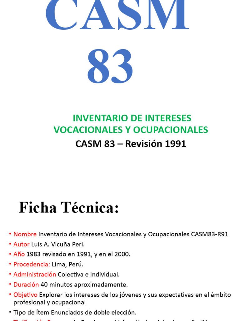 Clase Casm 83 | PDF