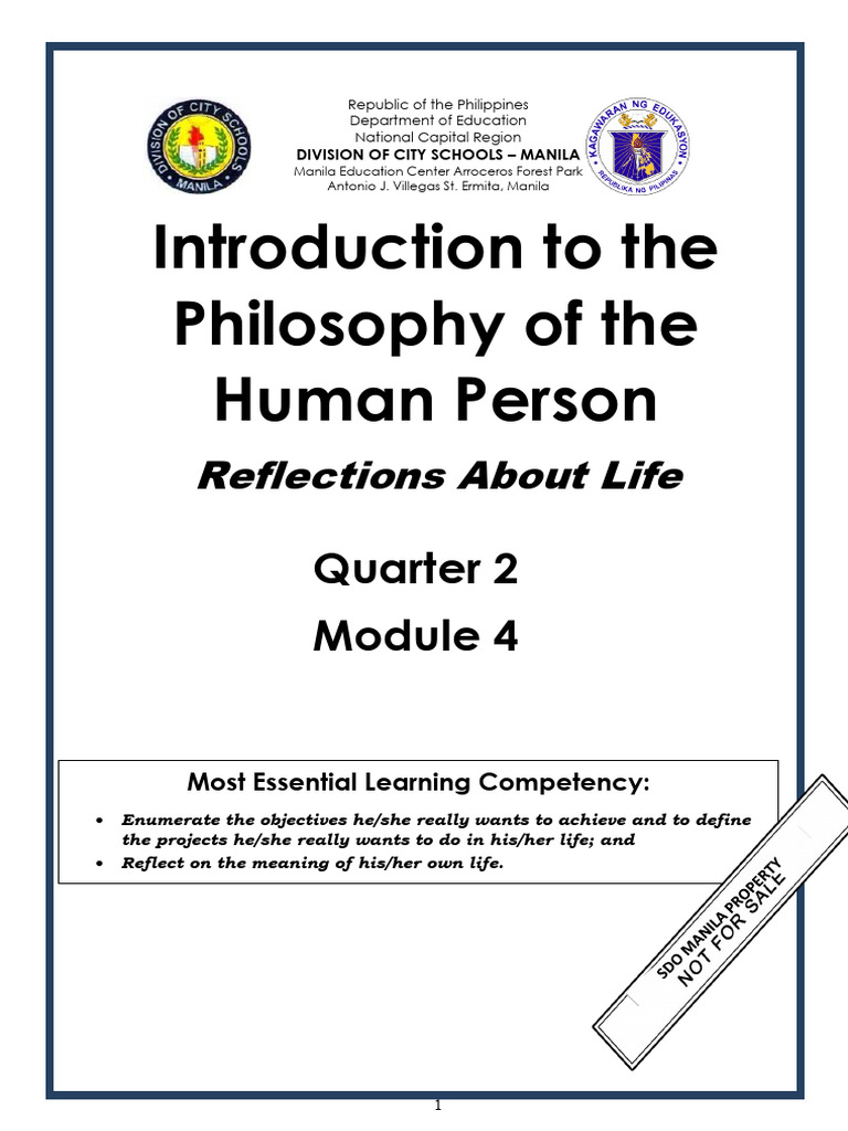 PHILO - Q2 - Mod4 - Reflections About Life | PDF | Meaning Of Life | Hedonism