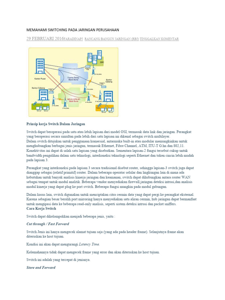 Memahami Switching Pada Jaringan | PDF | Teknologi & Rekayasa