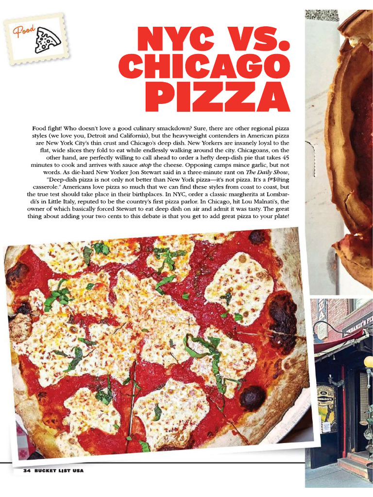 Pizza - NY V Chcgo | PDF