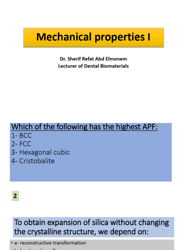Mechanical Properties Dental Materials I (1) | Download Free PDF ... Mechanical Properties Dental Materials I (1) | Download Free PDF ...