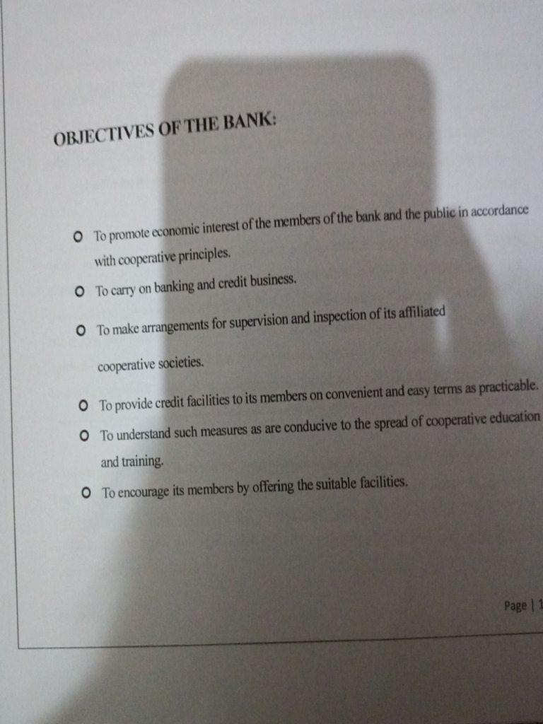 Bank Objective | PDF