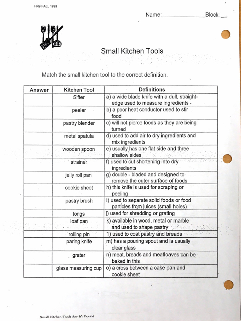 Kitchen Tools | PDF