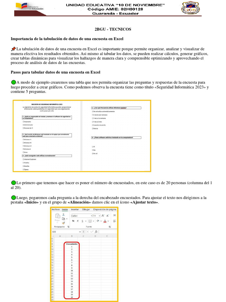 TABULACION | PDF | Metodología de encuesta | Microsoft Excel