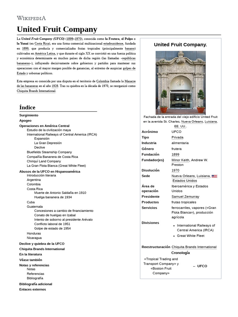 U11 PP 258 United Fruit Company | PDF | Guatemala