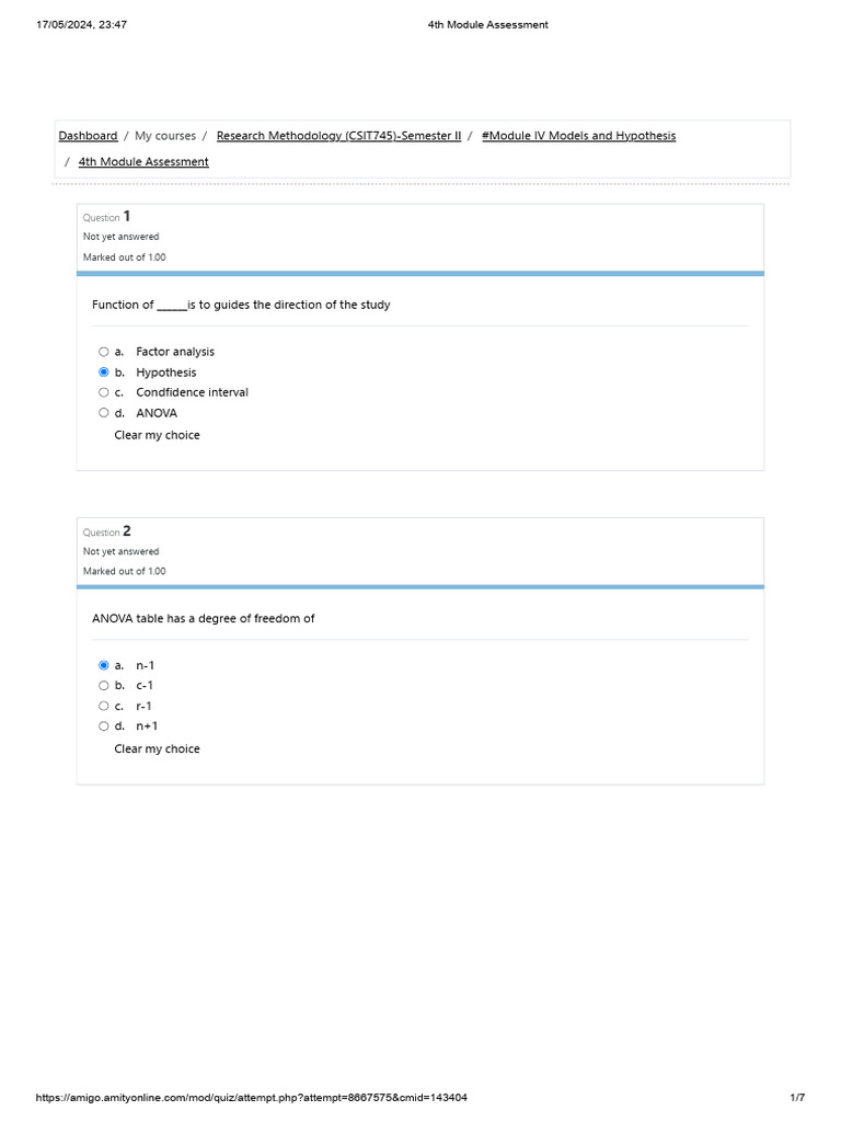 Module IV Models and Hypothesis 4th Module Assessment 23 On 30 | PDF ... Module IV Models and Hypothesis 4th Module Assessment 23 On 30 | PDF ...