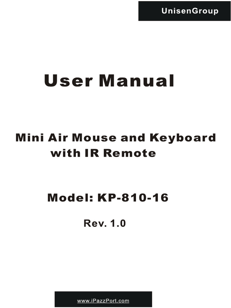 Air Mouse Ipazzport User Manual | PDF | Computer Keyboard | Electromagnetic Interference
