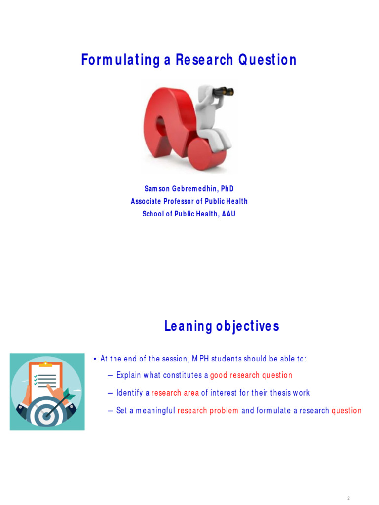 Research question formulation | PDF | Inquiry | Methodology