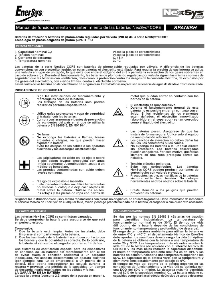 Nexsys Core e | PDF | Cargador de batería | Conector eléctrico