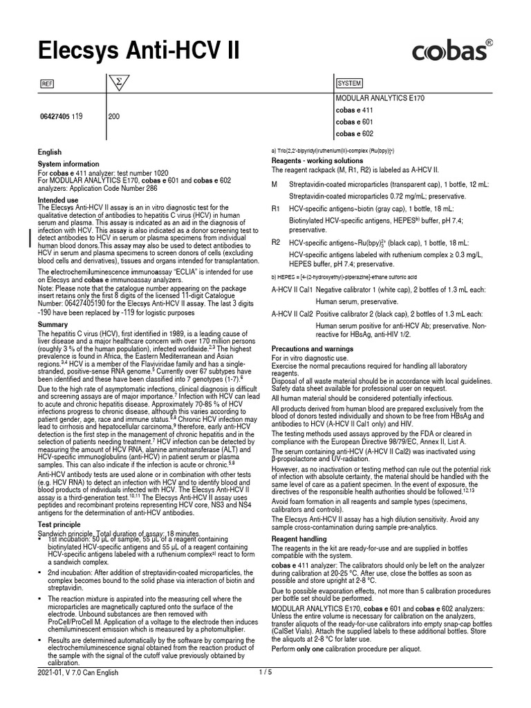 Anti-HCV II | Download Free PDF | Hepatitis C | Infection
