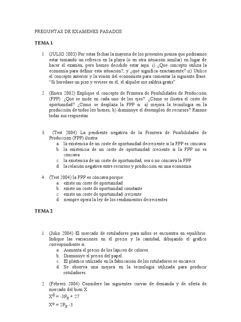 Preguntas de Examenes Pasados | PDF | Base monetaria | Monopolio