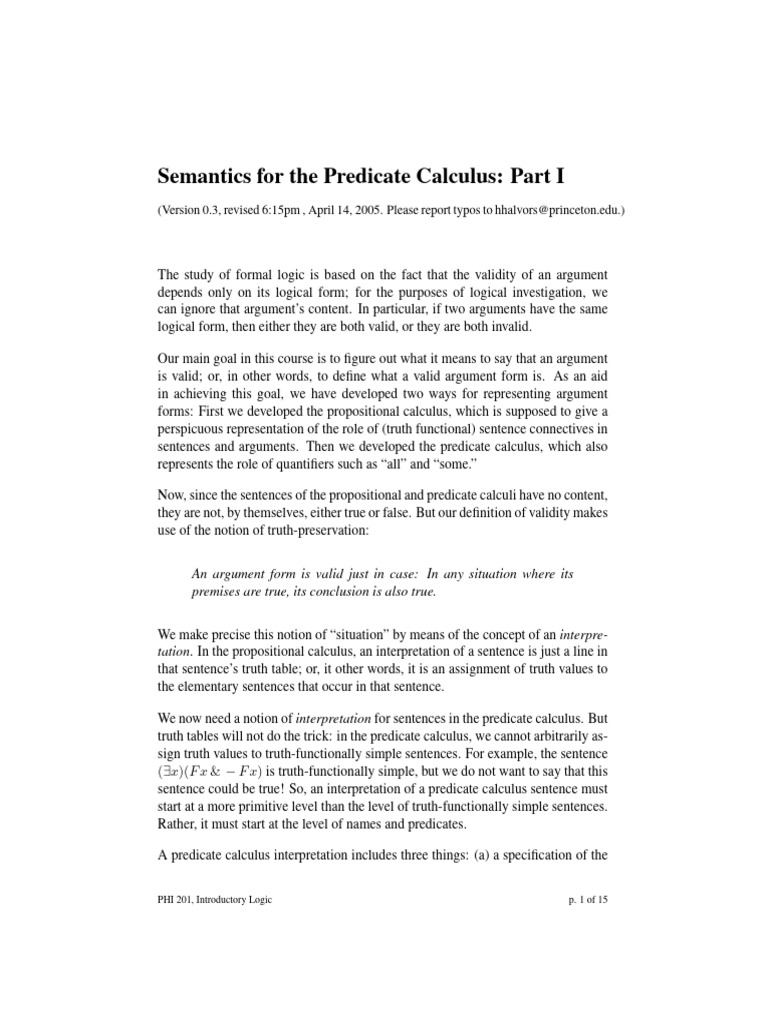 Semantics | PDF | Interpretation (Logic) | Argument