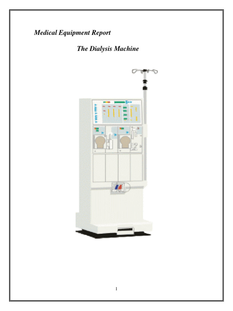 Equipment Report Hemodialysis Machine | PDF | Hemodialysis | Pump