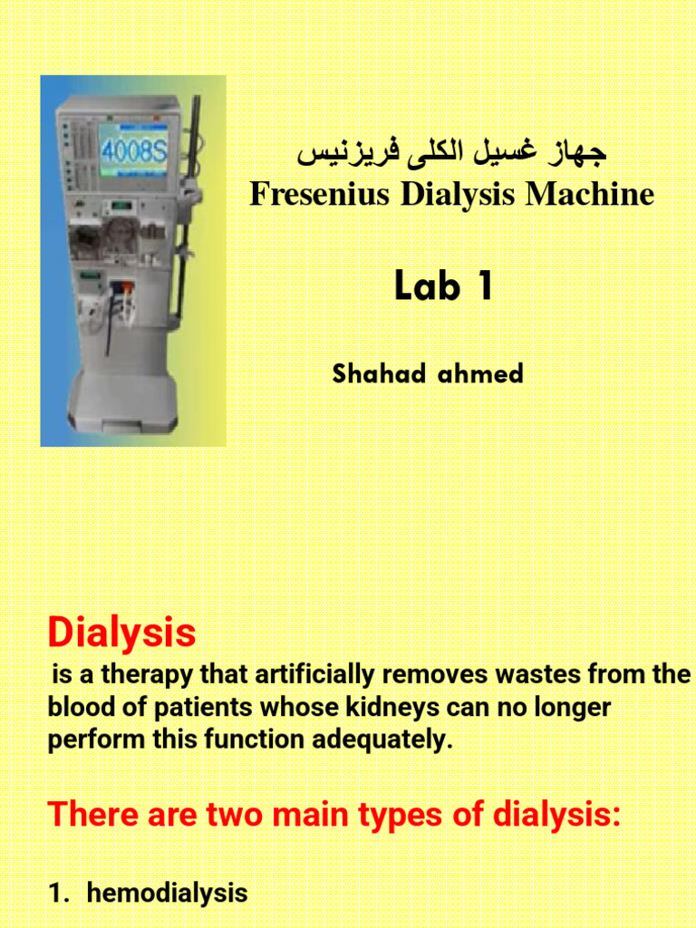 Fresenius Dialysis Machine Overview | PDF | Hemodialysis | Peritoneum