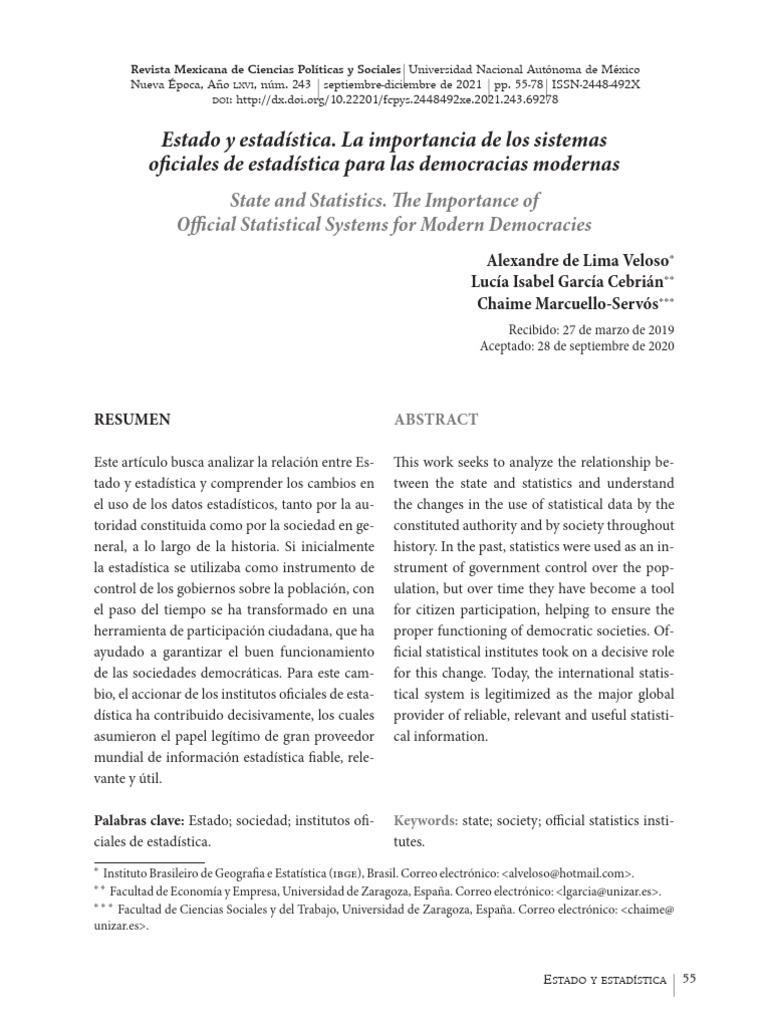 Estado y Estadística | PDF | Estadísticas | Burocracia