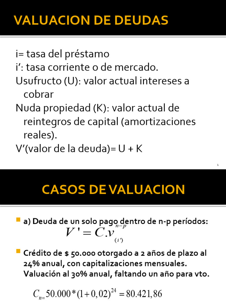 Valuacion de Deudas | PDF | Economía política | Bancario