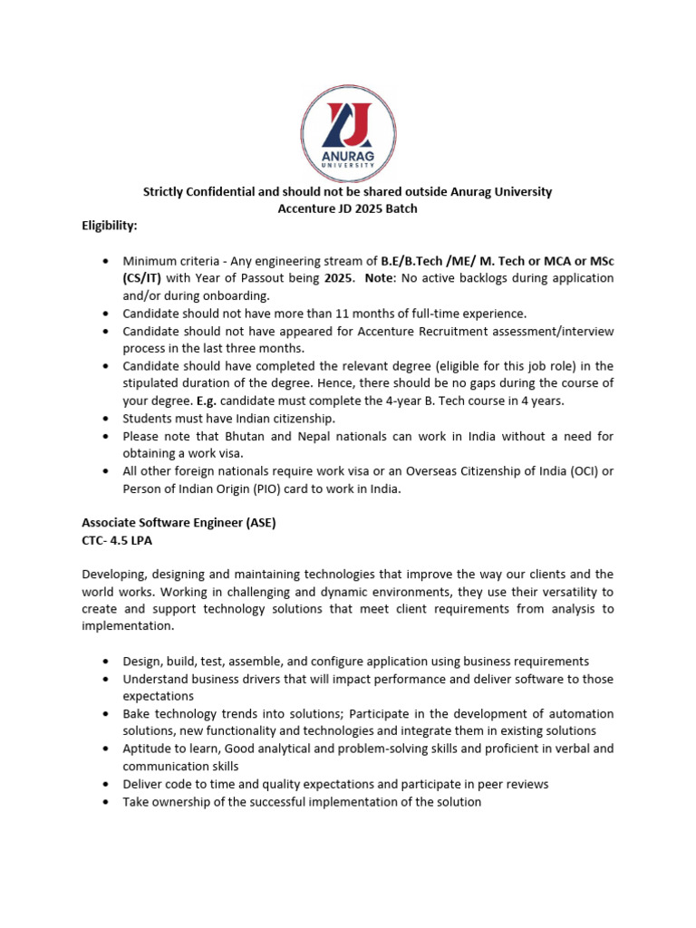 Accenture JD & Rules 2025 Batch | Download Free PDF | Computing | Information Technology