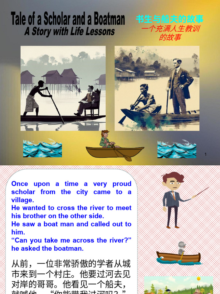 Tale of A Scholar and A Boatman A Story With Life Lessons (Eng. & Chi ...