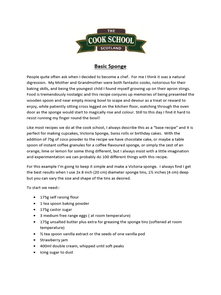 basic_sponge | PDF | Cakes | Foods