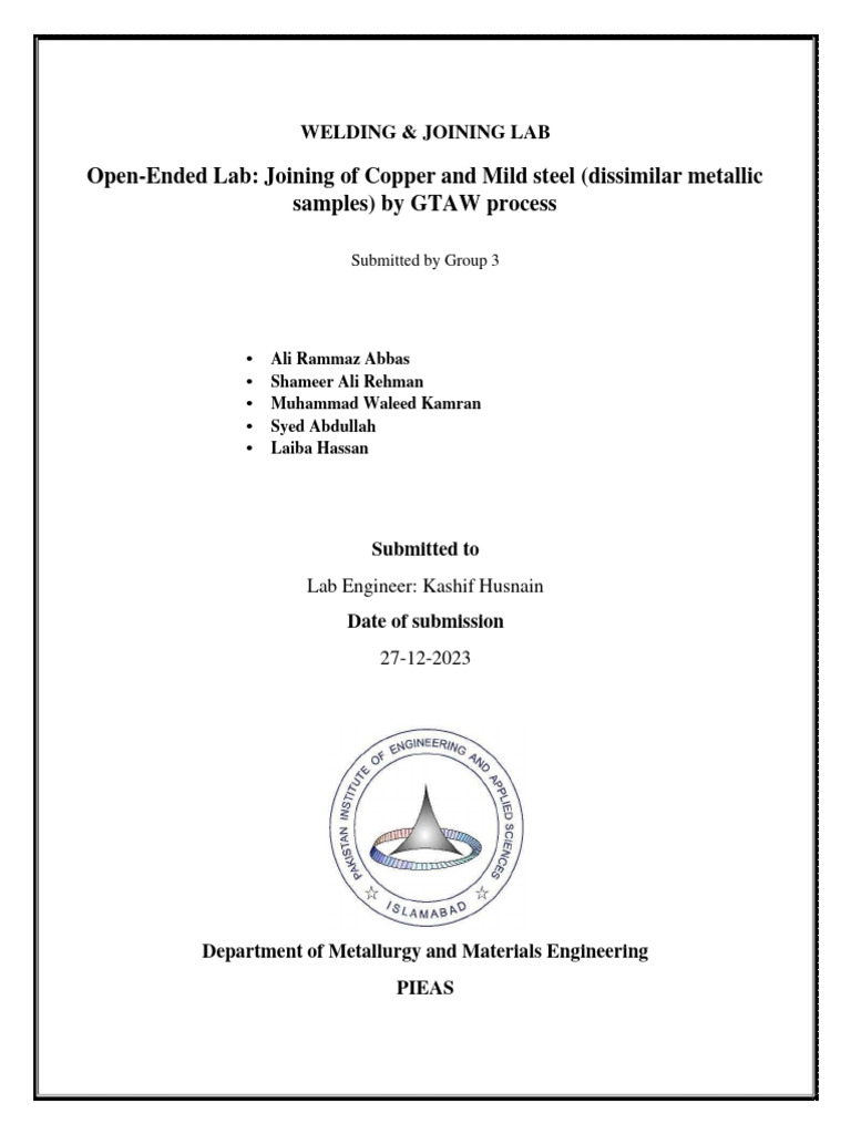 OEL Report Welding | PDF | Welding | Construction