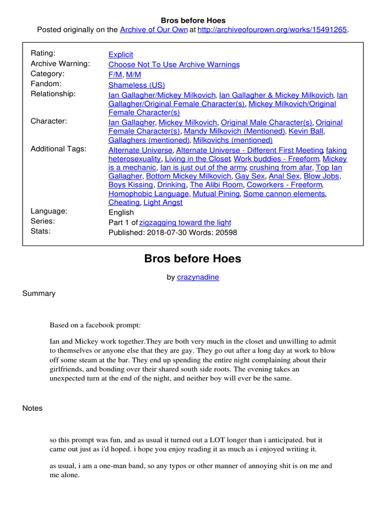 Bros Before Hoes | PDF