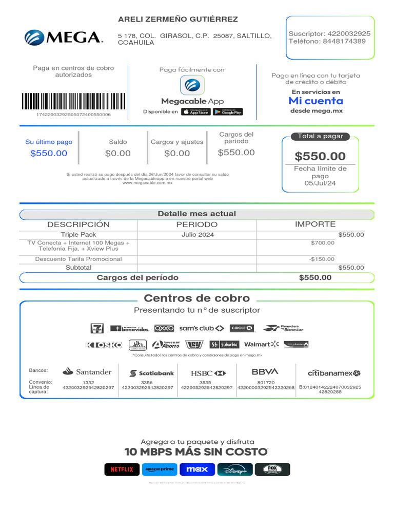 Mega Cable | PDF | Telecomunicaciones | Industrias de servicio