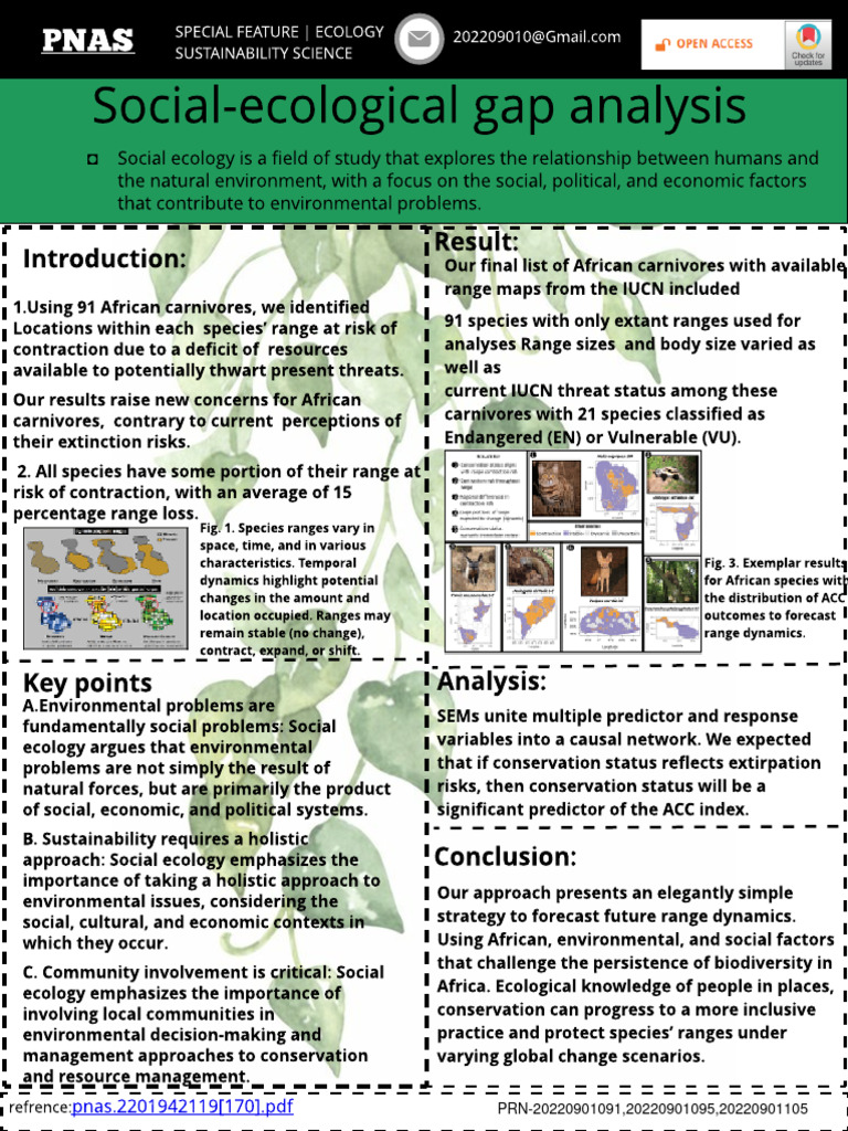 Socio Ecological Gap Scientific Poster | PDF | Natural Environment ...