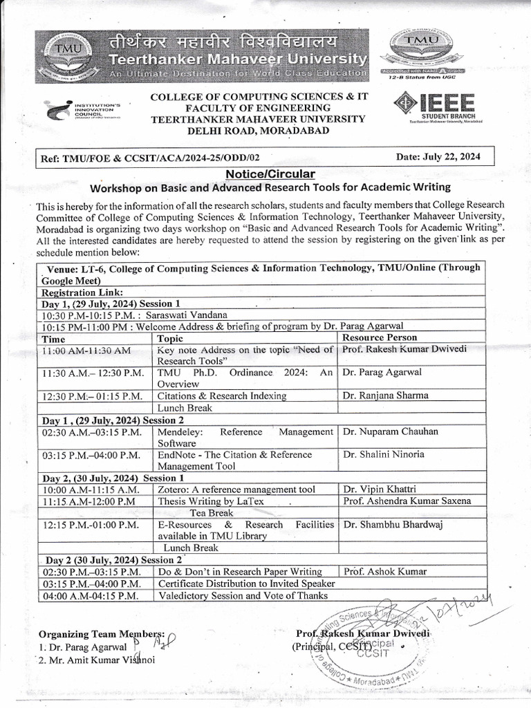 Research Tool Workshop Notice | PDF