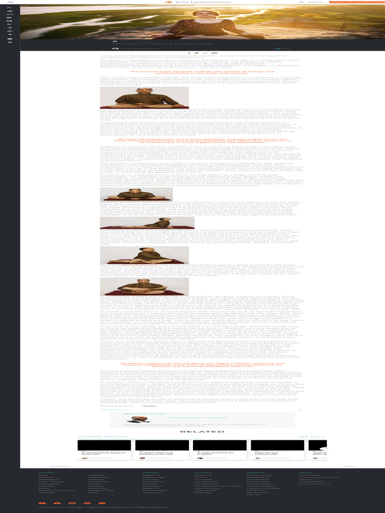 Padmasana: Perfecting The Lotus Pose | PDF | Prana | Yoga