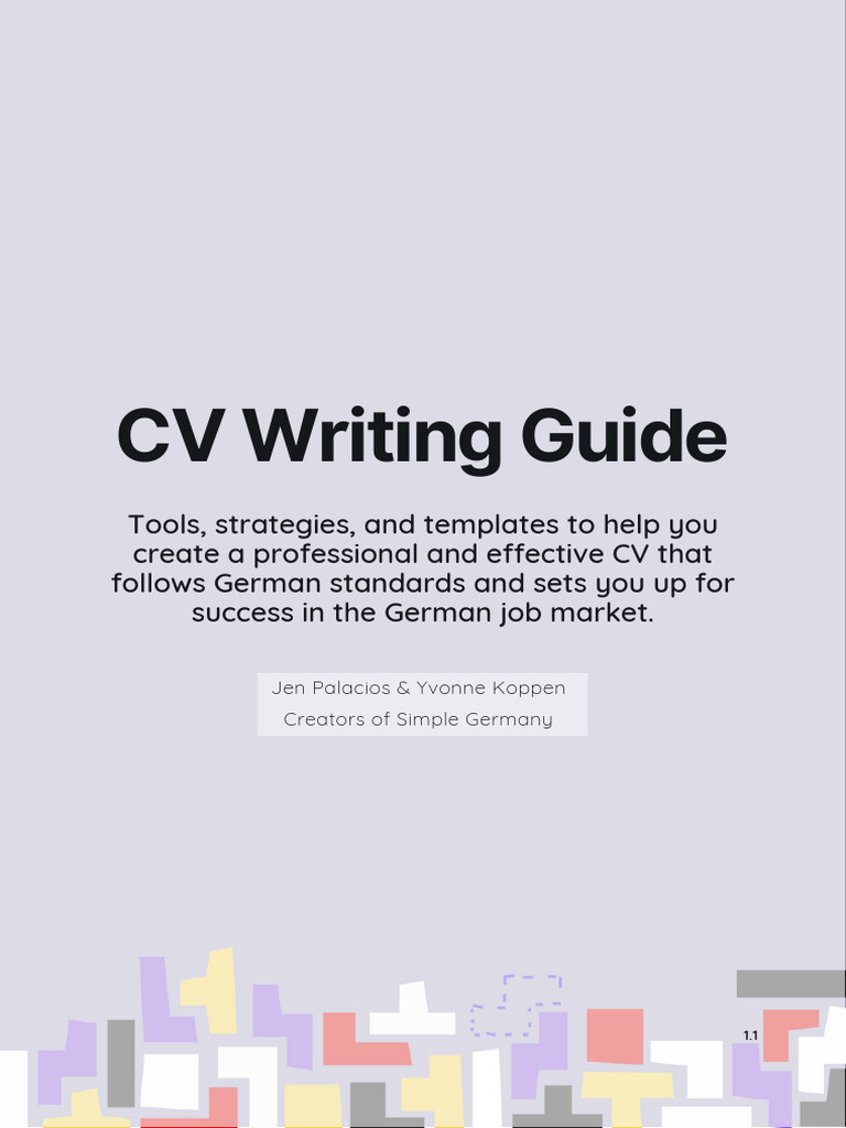 CV Writing Guide 1.1 | PDF | Résumé