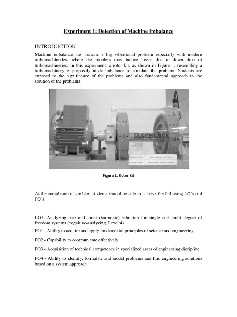 Experiment: Detection of Machine Imbalance | PDF | Experiment | Engineering