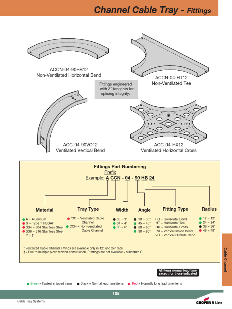 Cooper B-Line - Cable Tray Systems - Channel ... - Cooper Industries | PDF