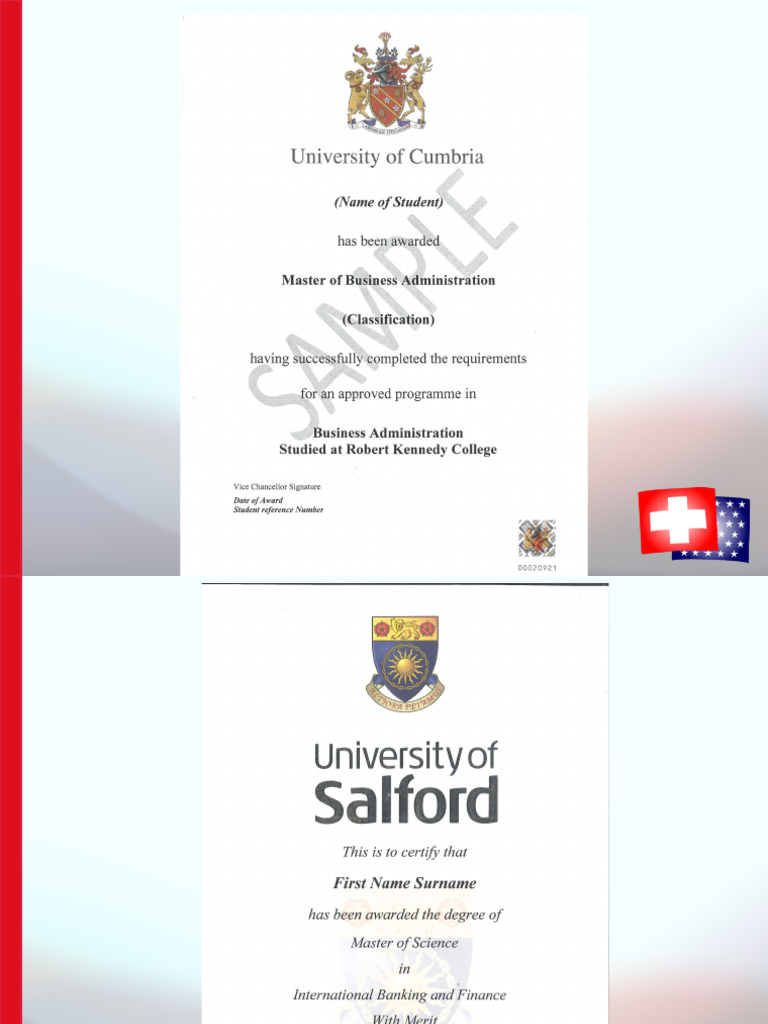 Certificates Specimen Copy From Deans Presentation | PDF