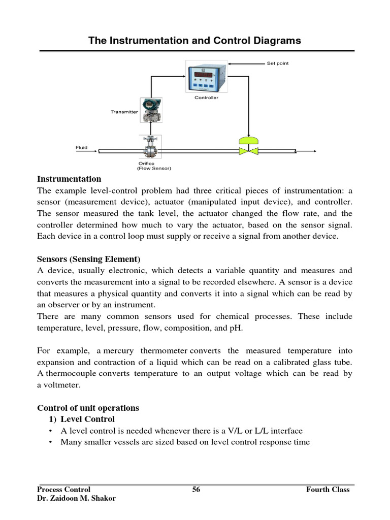 Lect 6 The Instrumentation and Control Diagram | PDF | Distillation | Instrumentation