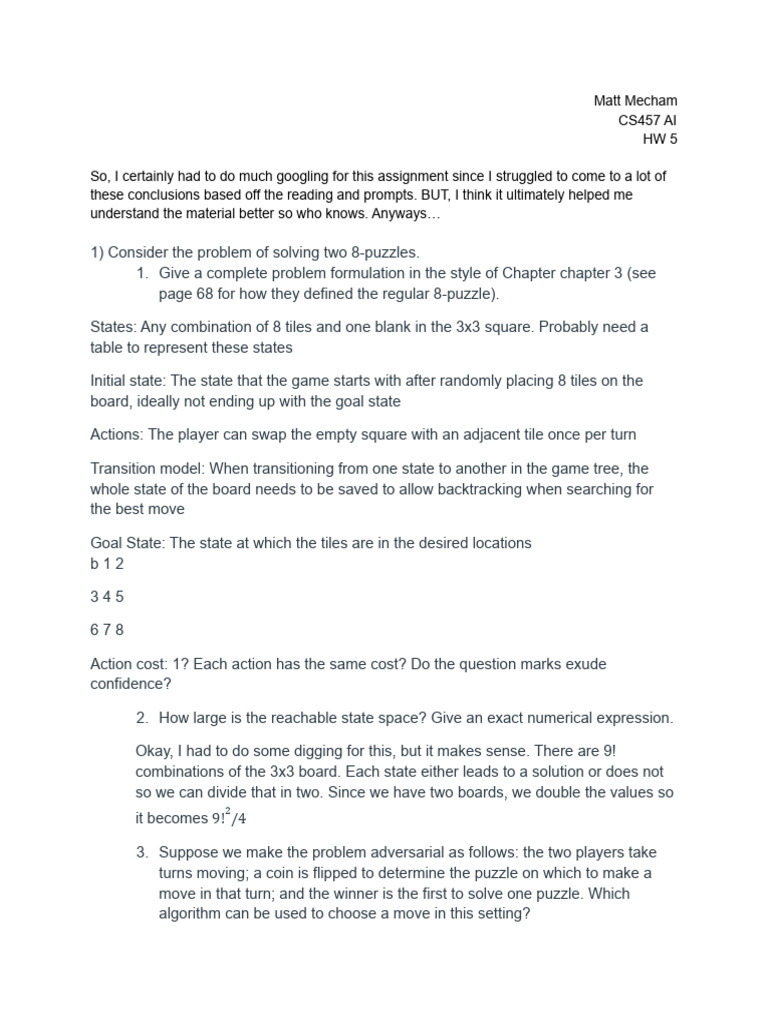 Mattmecham hw5 | PDF | Algorithms And Data Structures | Theoretical Computer Science