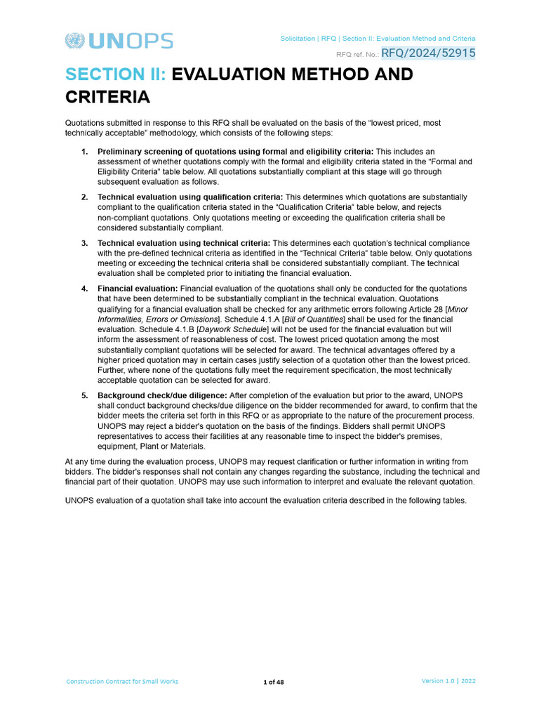 Small Works - 6 Solicitation - RFQ 04 Sections II, III, IV, V - July 24 ...