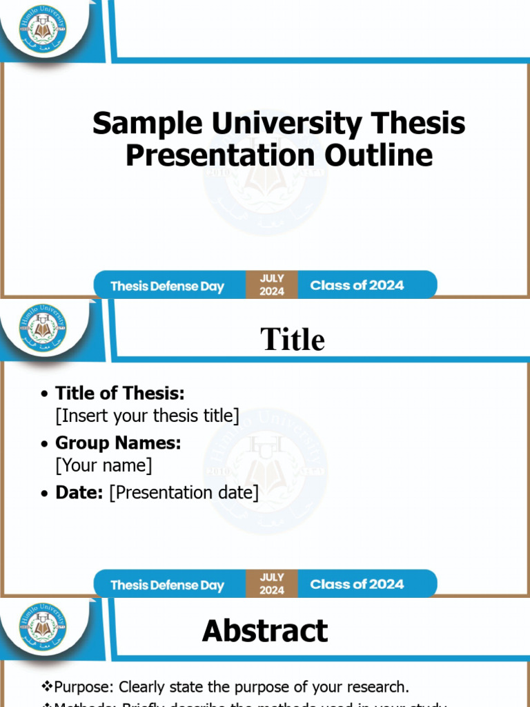 Sample University Thesis Presentation Outline | PDF | Data | Survey Methodology